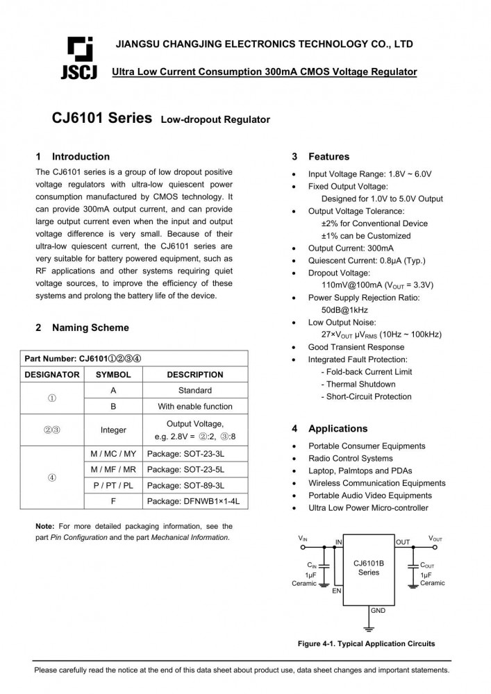 CJ6101 datasheet page 1