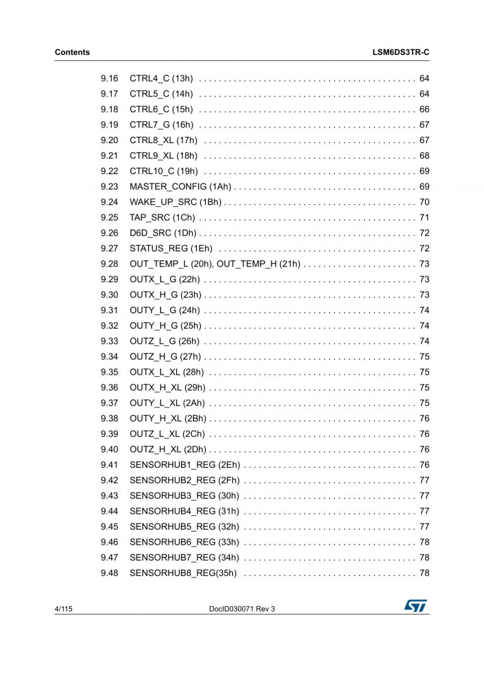LSM6DS3TR-C datasheet page 4