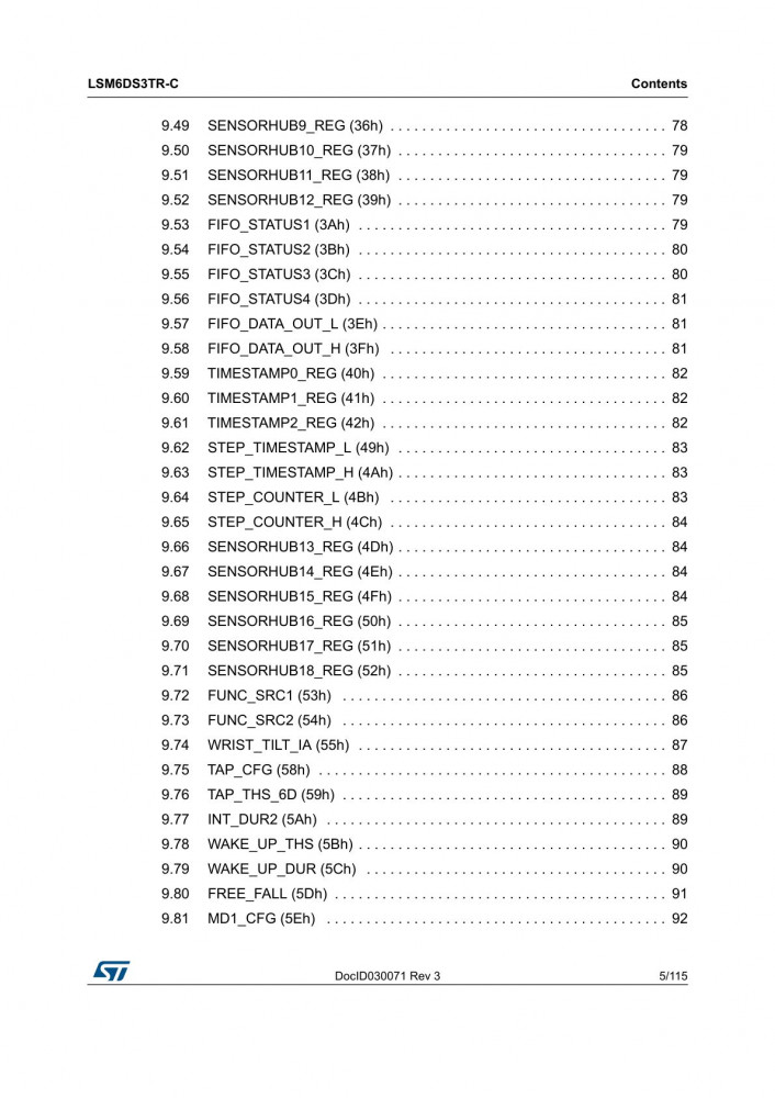 LSM6DS3TR-C datasheet page 5