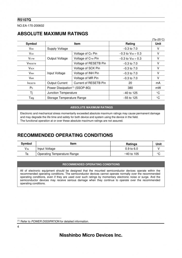 R5107 datasheet preview, page 4