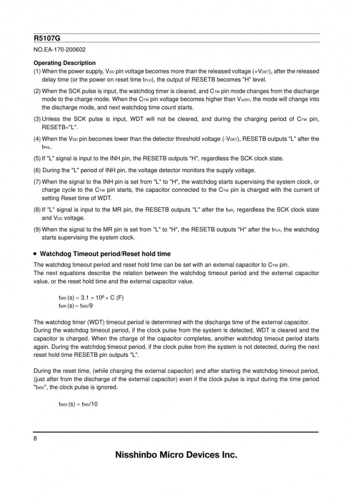 R5107 datasheet preview, page 8
