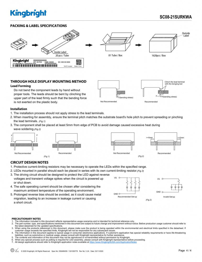 SC08-21SURKWA datasheet page 4