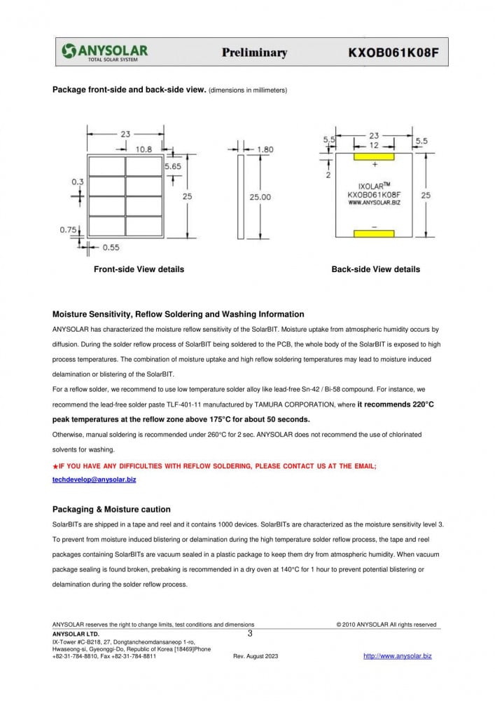KXOB061K08F-TR datasheet page 3
