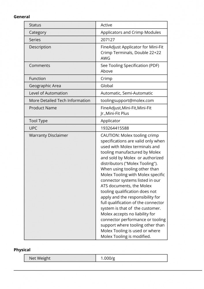 Tooling document preview, page 2