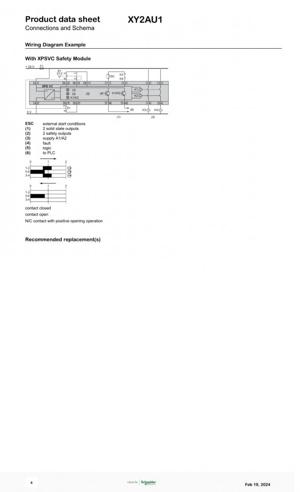 XY2AU1 technical document page 4