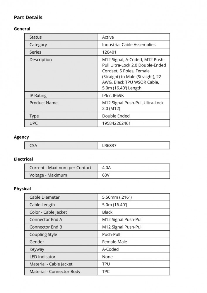 Molex UL 2.0 product specification page 2