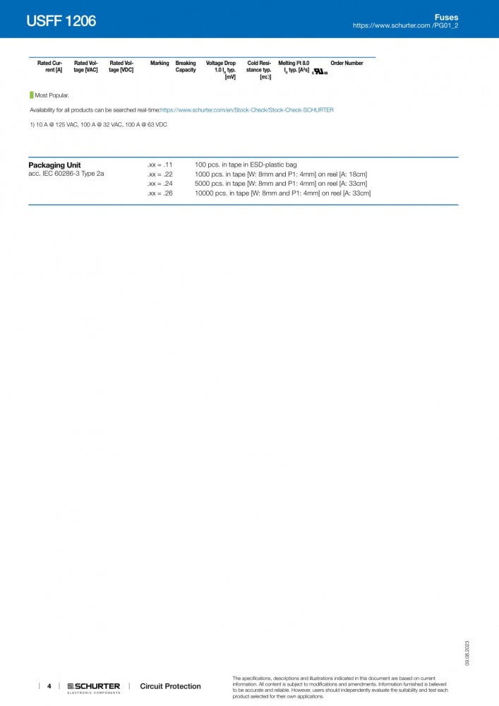 SCHURTER 3413 series datasheet page 4