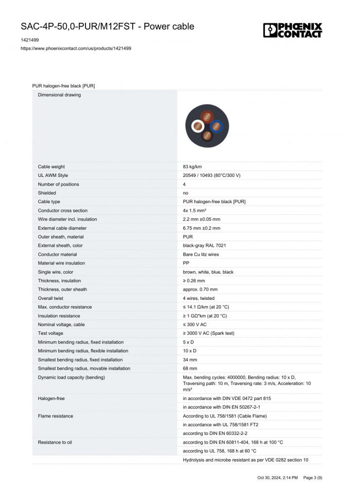 Phoenix Contact 1421499 technical document page 3