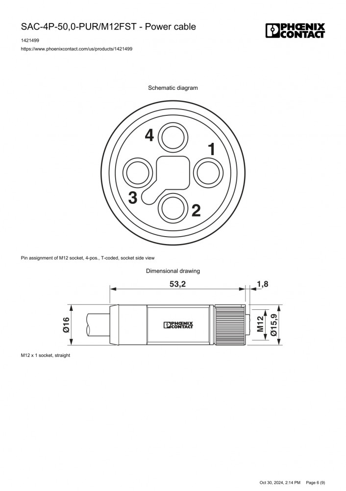 Phoenix Contact 1421499 technical document page 6