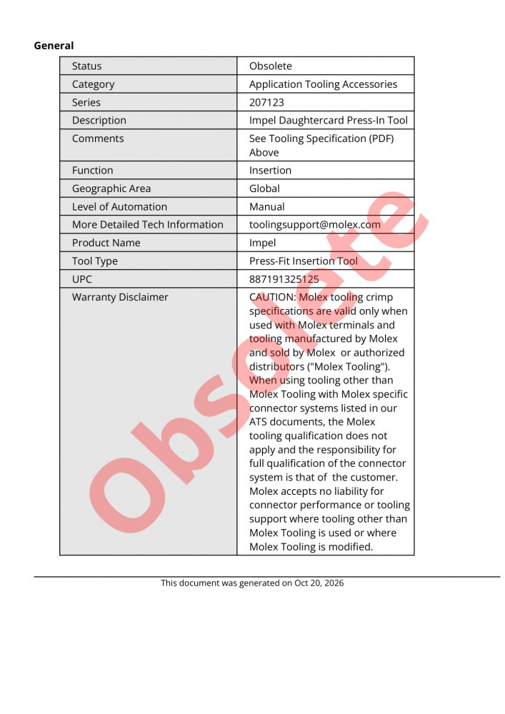 Tooling specification document image, page 2