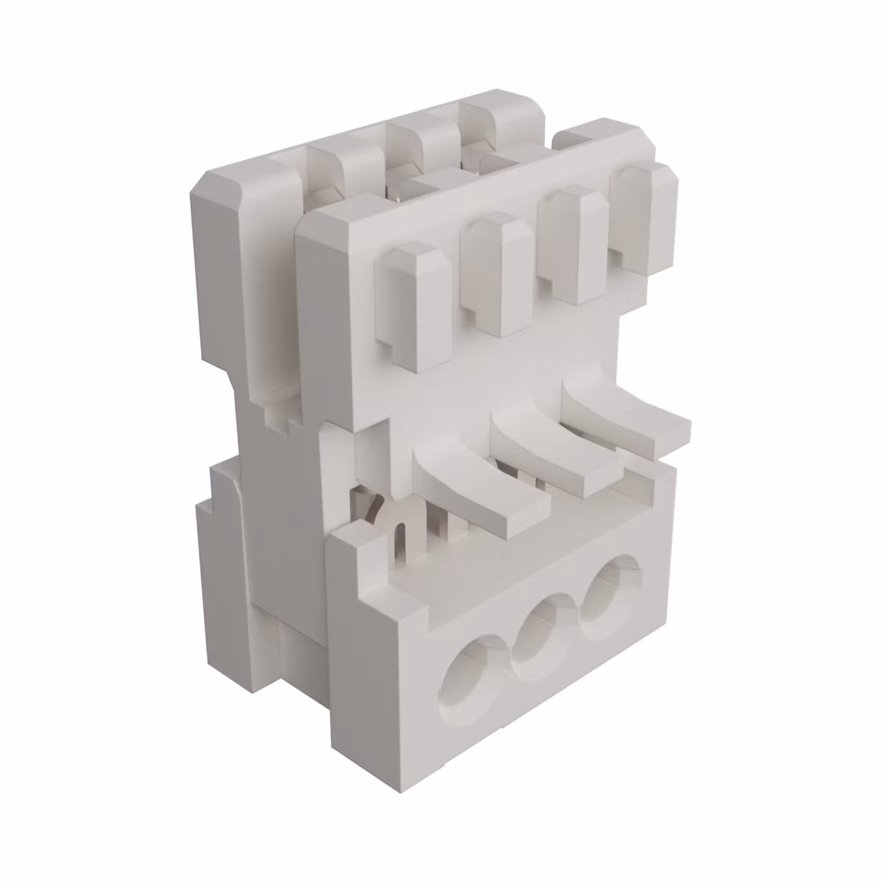 Appli-Mate RAST 2.5 IDT Housing, 2.50mm Pitch, Female, 5 Circuits, Beaded Terminal, All Position Keys, Slotted Endwalls, Polarizing Rib Between Circuits 3 & 4