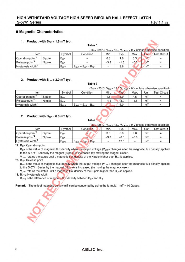 ABLIC S-5741 datasheet page 6