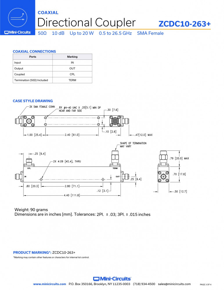 ZCDC10-263+ datasheet page 3