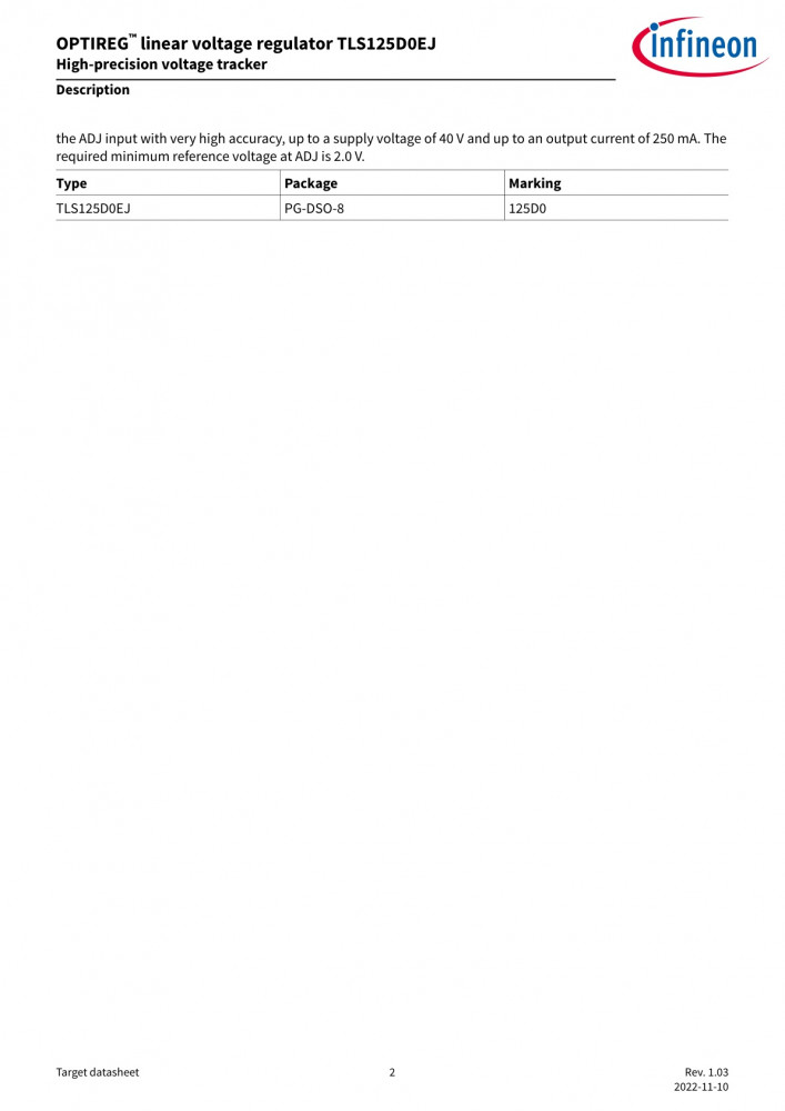 TLS125D0EJ datasheet page 2