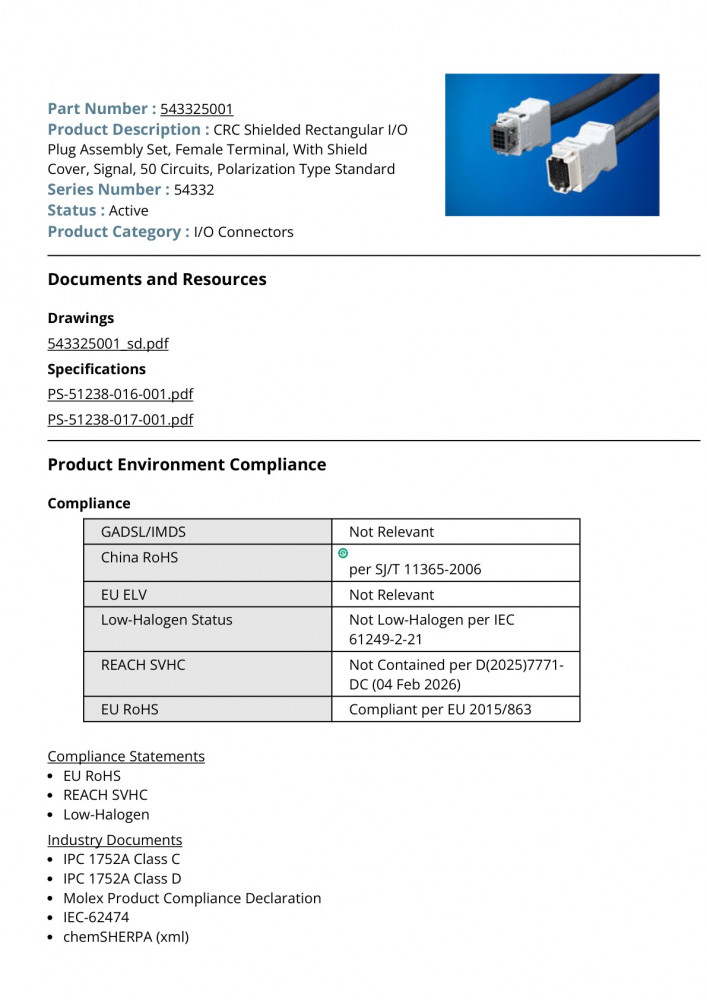 543325001 technical document page 1