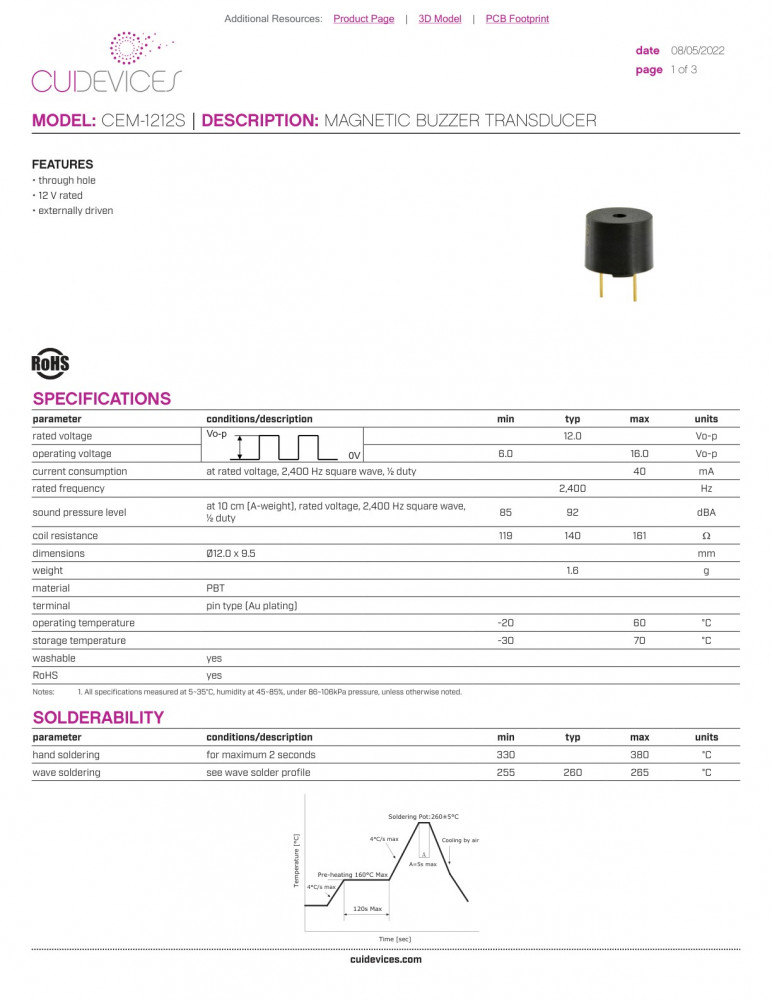 CEM-1212S datasheet page 1