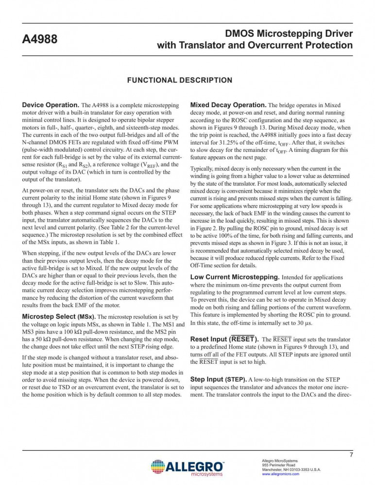 A4988 datasheet page 7