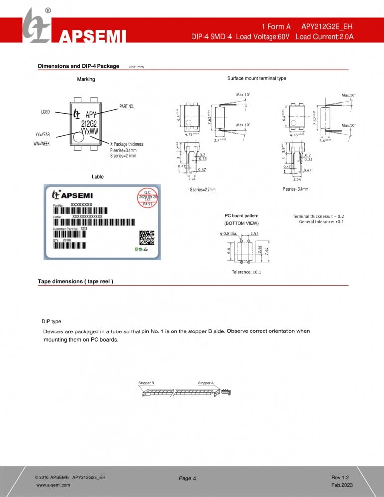 APY212G2EH datasheet page 5