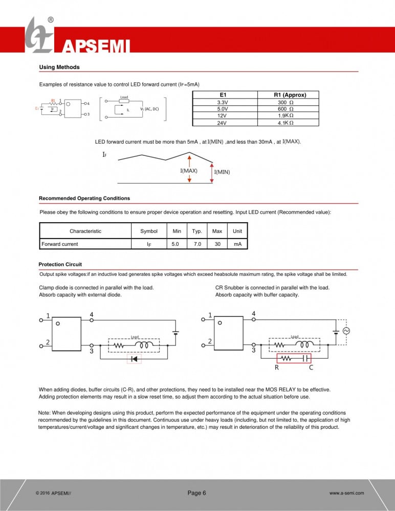 APY212G2EH datasheet page 6