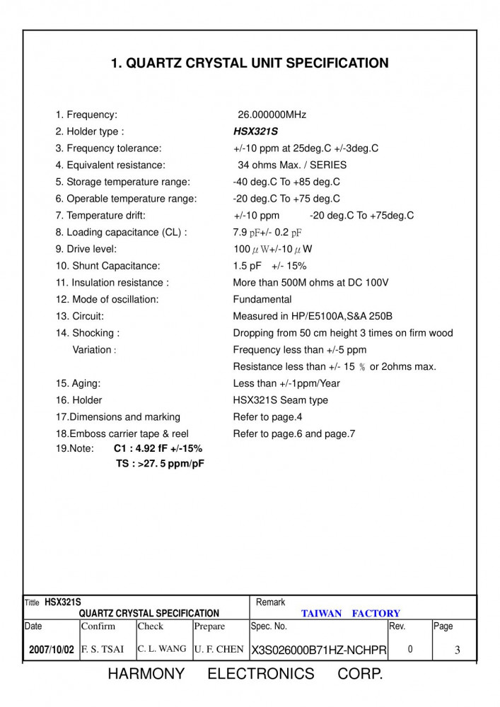 HELE HSX321S specification page 3