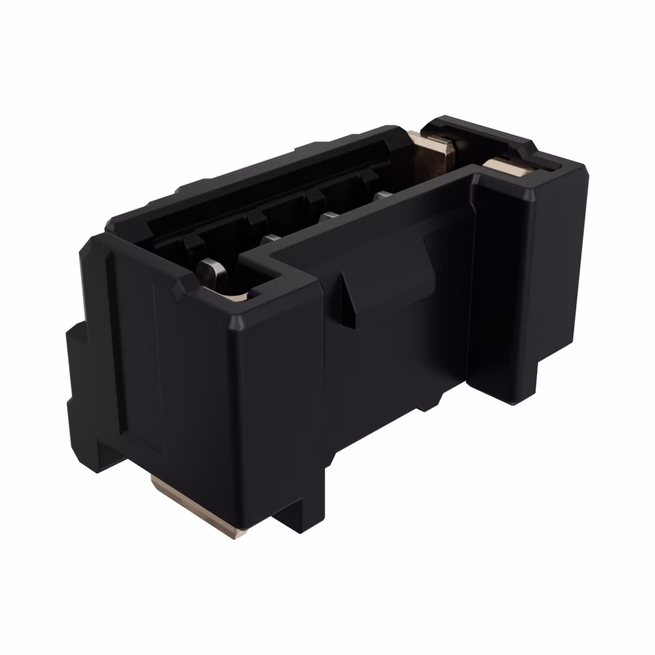 1.50mm Pitch, Micro-Lock Plus PCB Header, Single Row, Right Angle, Surface Mount, Tin-Bismuth Plating, Positive Lock, 4 Circuits, Black for sale
