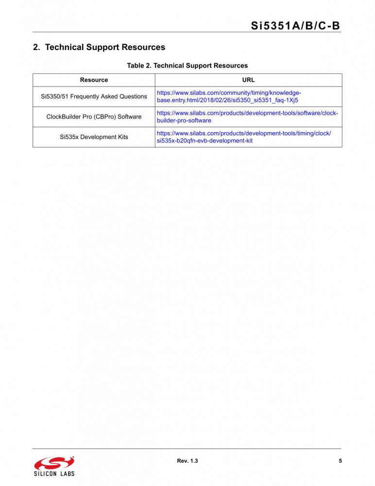 SI5351 datasheet page 5