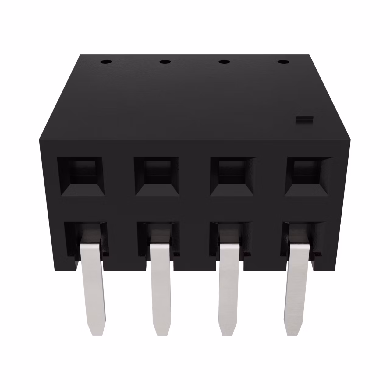C-Grid III PCB Receptacle, 2.54mm Pitch, Dual Row, Right-Angle, Shrouded, 8 Circuits, 0.12µm Gold (Au) Flash Plating, Straight PCB Pins for sale