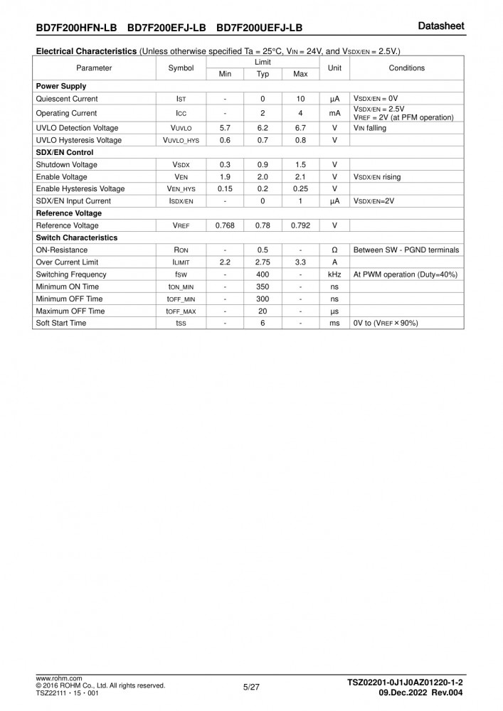 BD7F200EFJ-LB technical document page 5