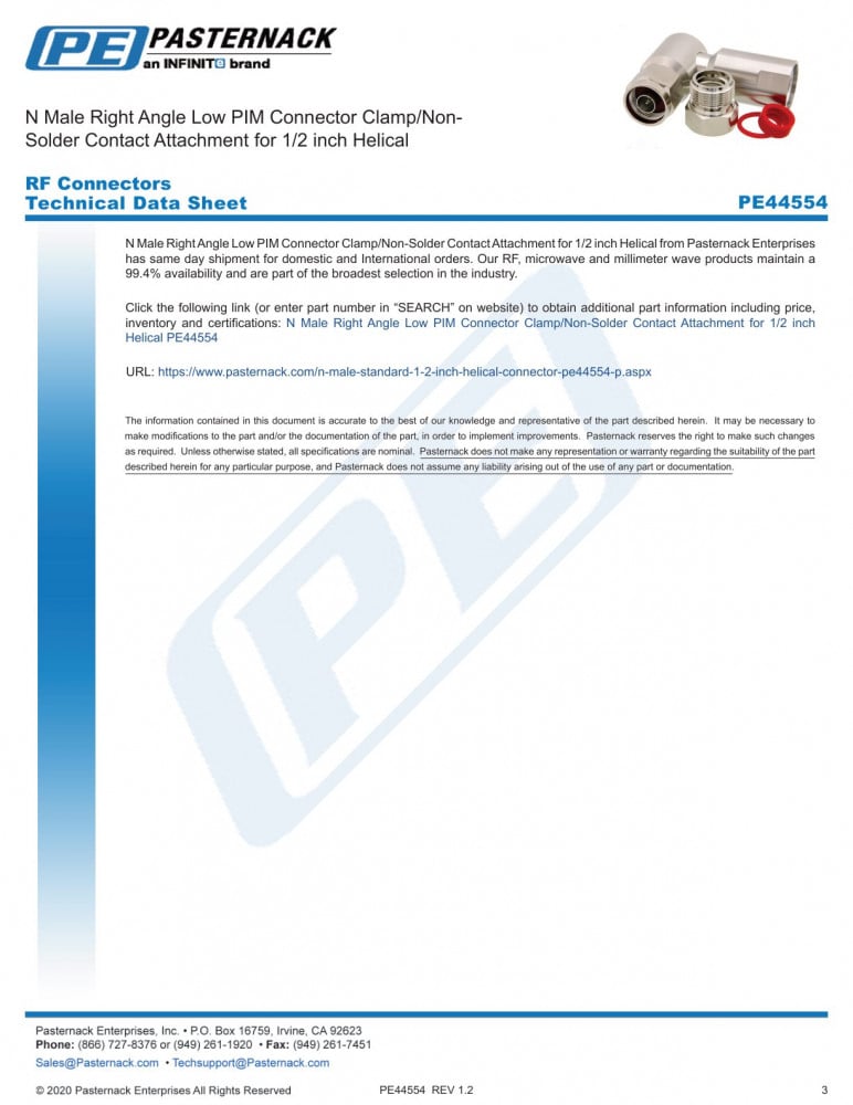 PE44554 datasheet page 3
