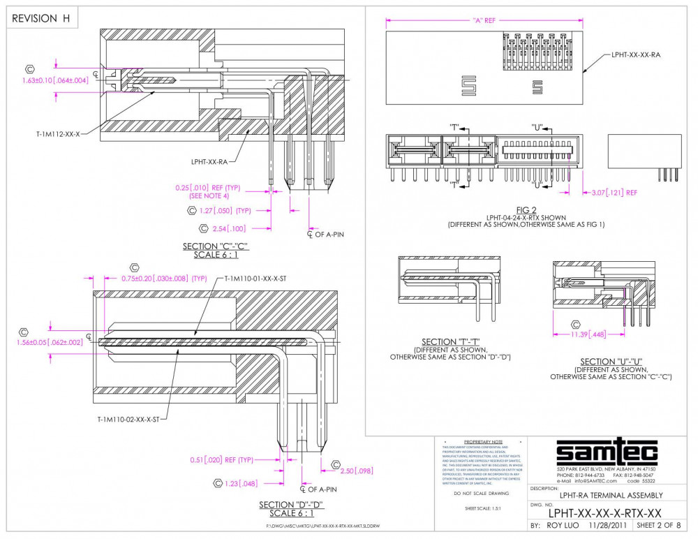 Samtec LPHT drawing page 2
