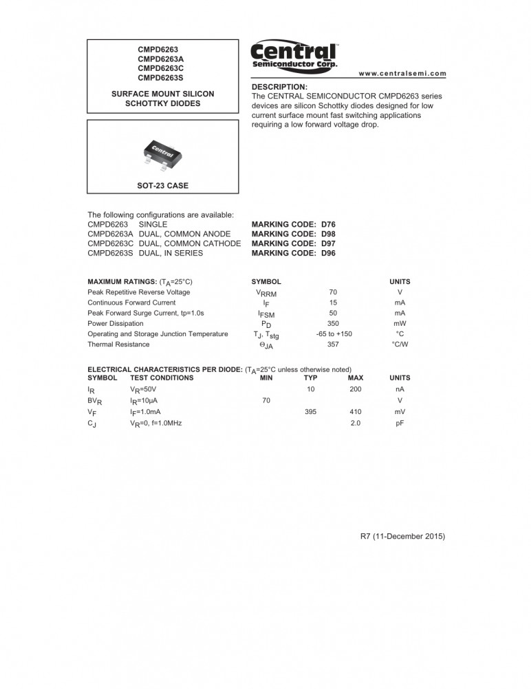 CMPD6263A technical document page 1