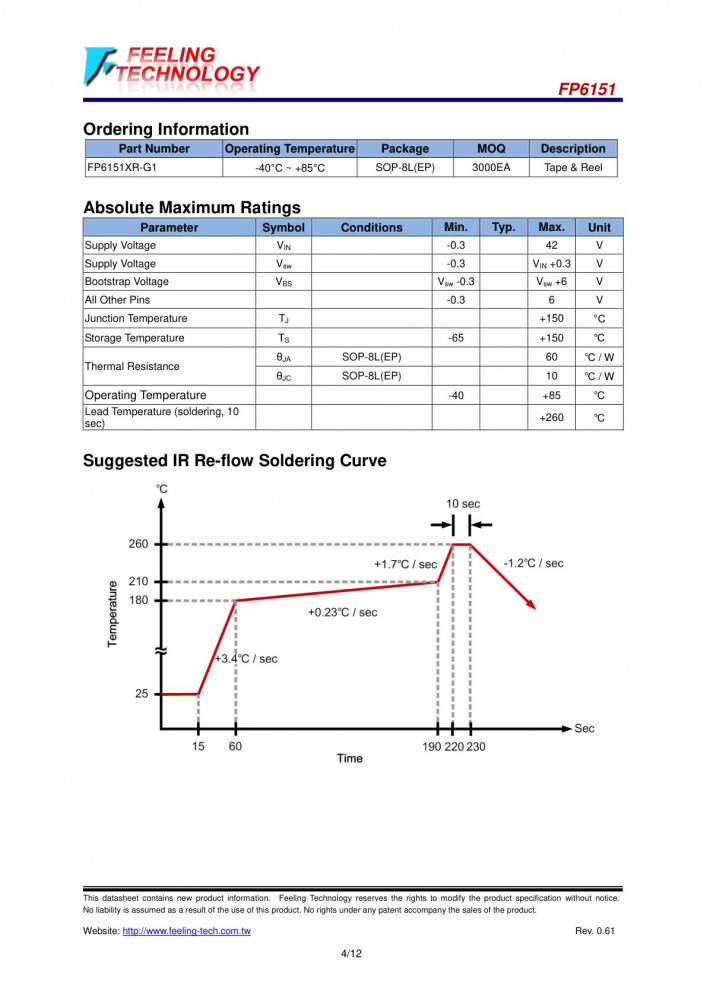 FP6151XR-G1 datasheet page 4