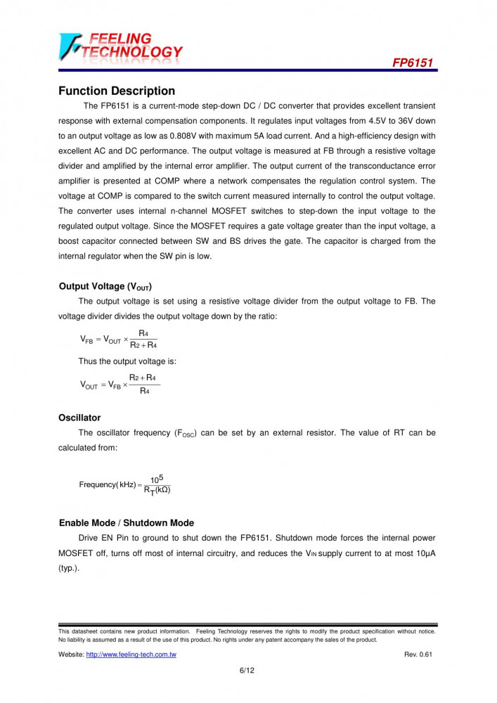 FP6151XR-G1 datasheet page 6