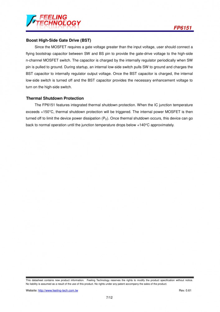 FP6151XR-G1 datasheet page 7