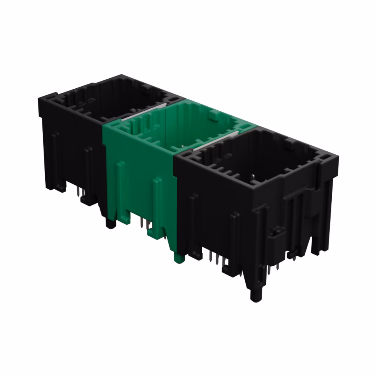 stAK50h 3 Bay Vertical Hybrid Header, 86 Circuits, Bay 1: 27 Circuits/Key 1/Black; Bay 2: 27 Circuits/Key 2/Green; Bay 3: 32 Circuits/Key 1/Black; Tube for sale