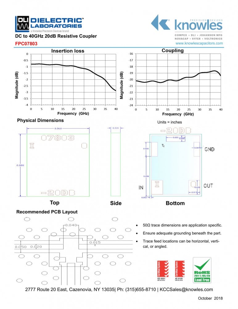 Knowles FPC07803 datasheet page 2