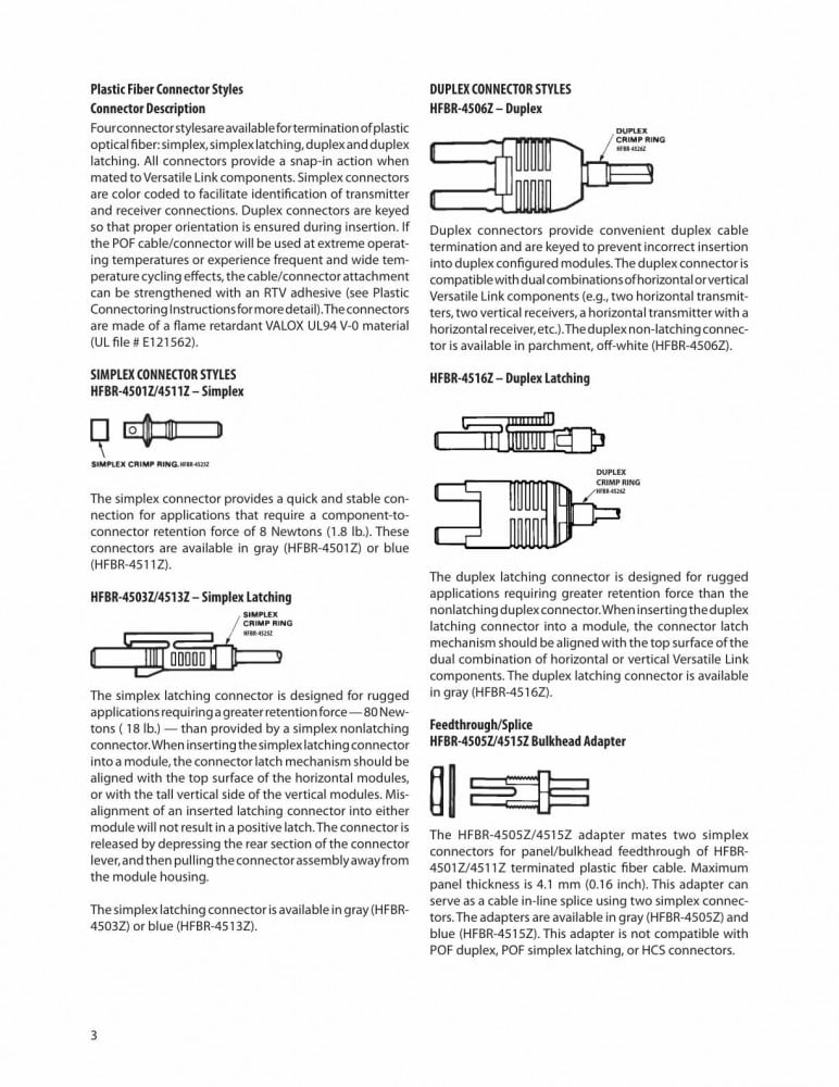 HFBR-4521Z document page 3