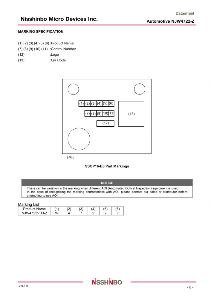 NJW4722 datasheet page 8
