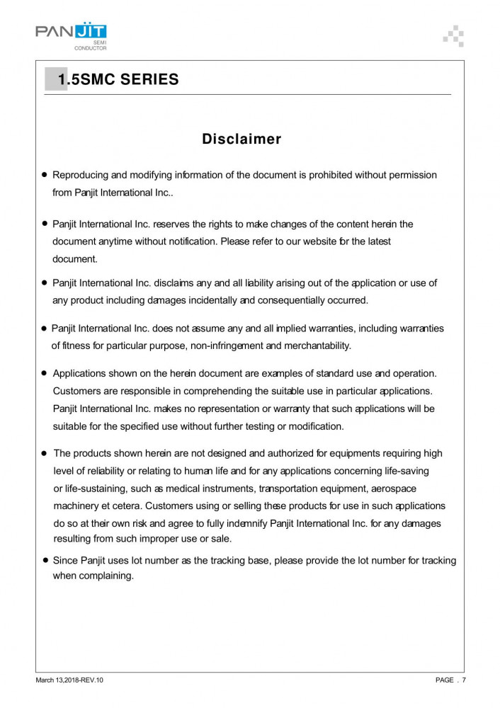 PANJIT 1.5SMC datasheet page 7