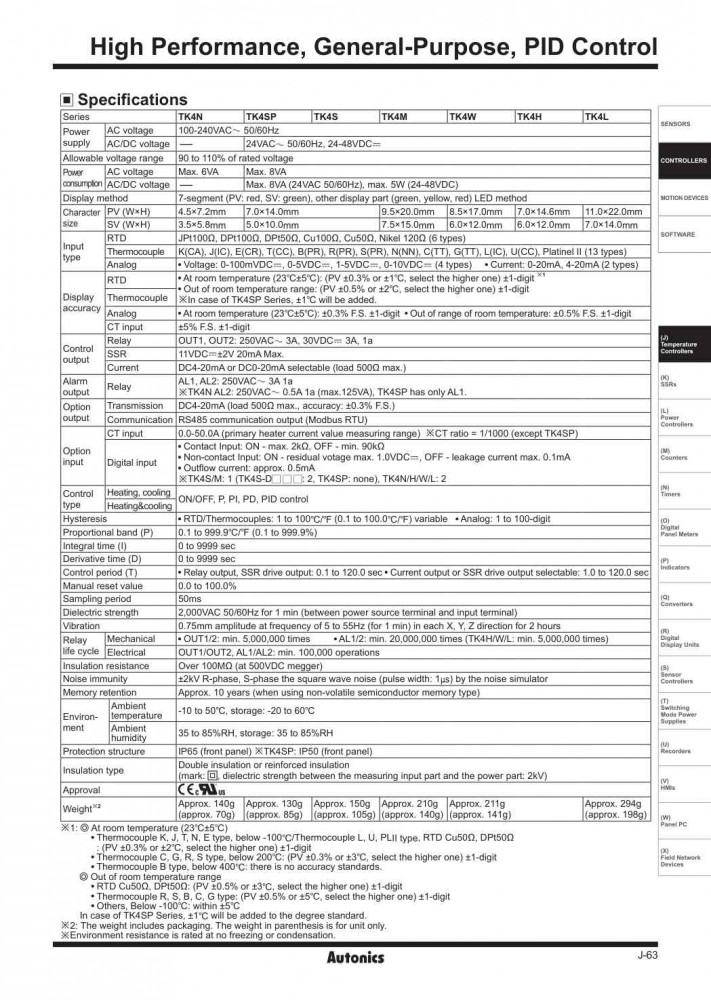 TK Series technical document page 3