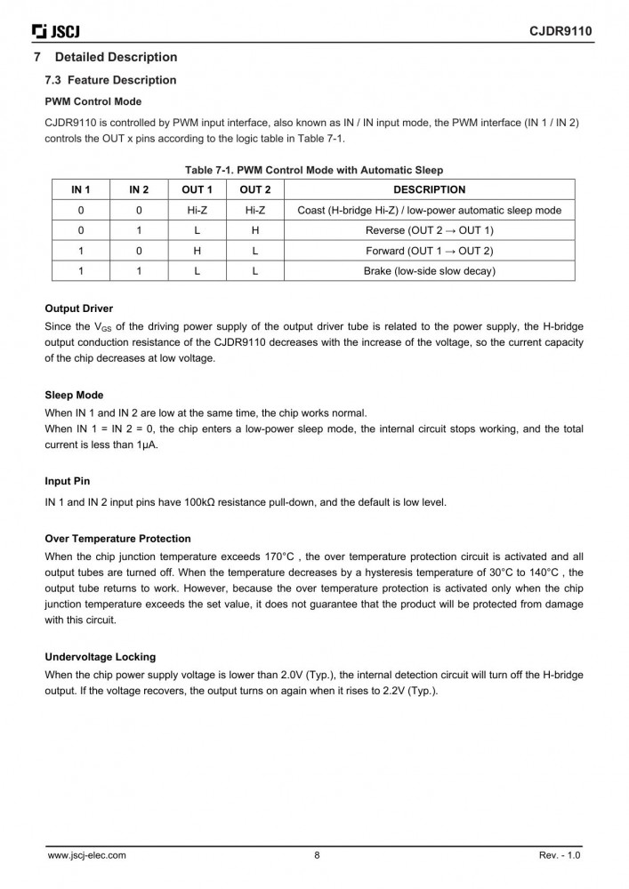 CJDR9110 datasheet page 8