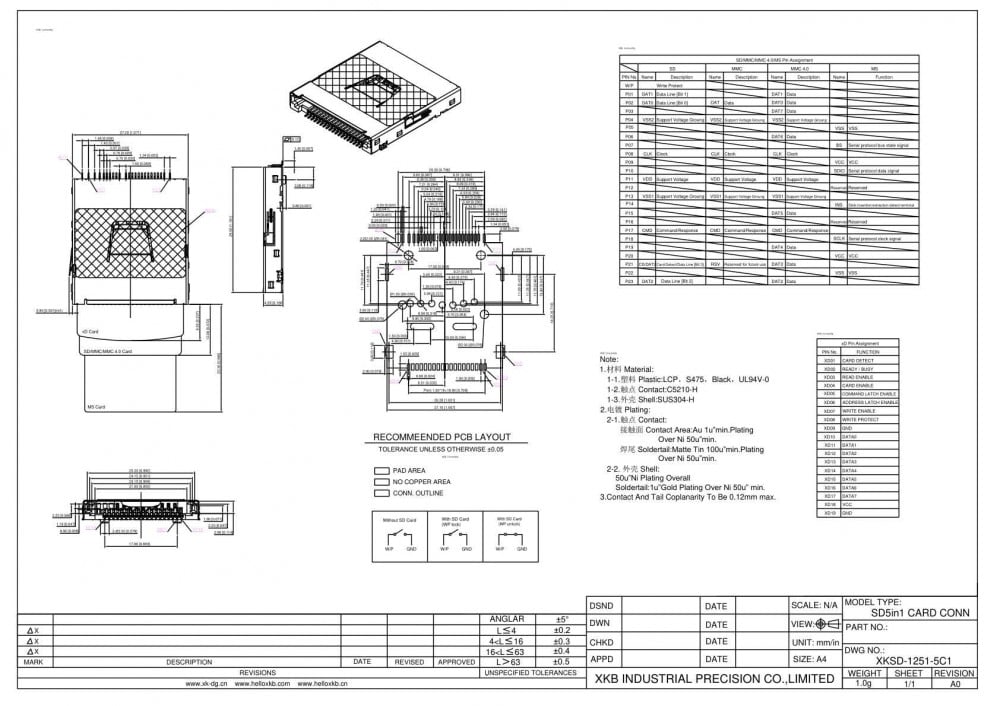XKSD-1251-5C1 technical drawing