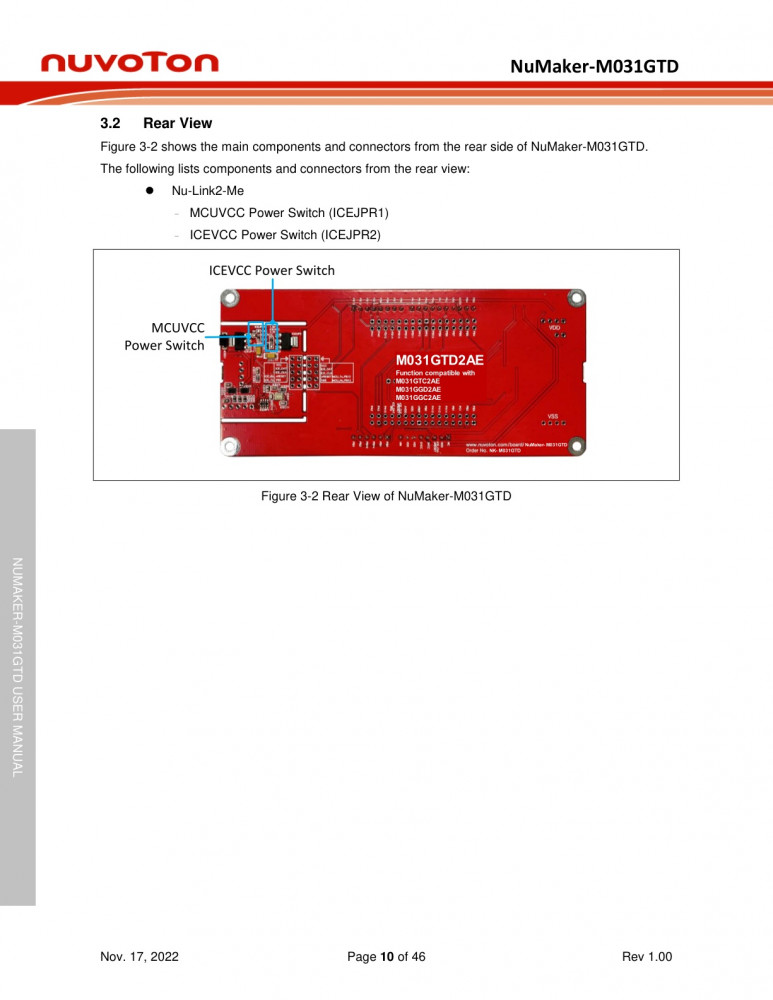 NuMaker-M031GTD manual page 10