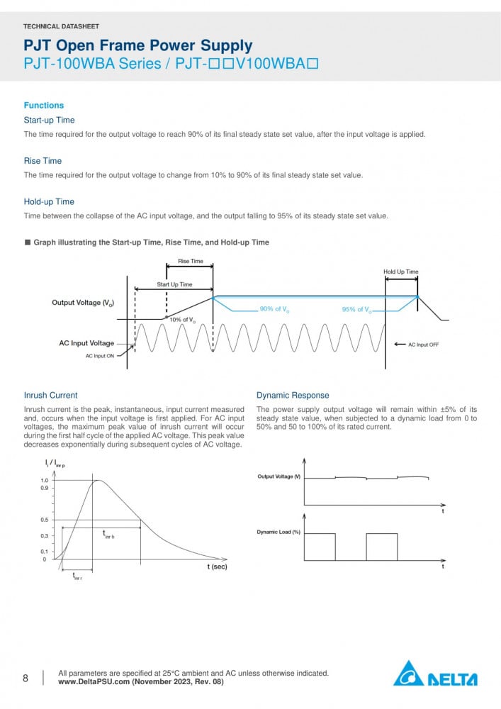 PJT-12V100WBAA datasheet page 8