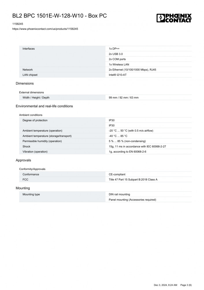 Phoenix Contact 1158245 document page 3