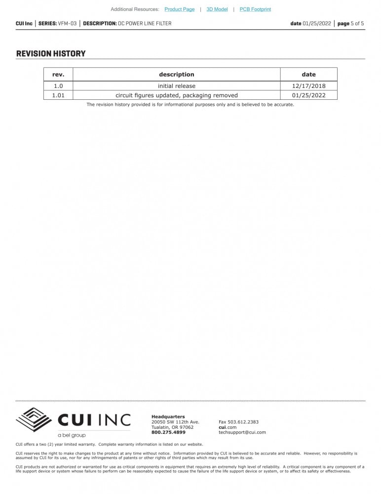 CUI VFM-03-DIN datasheet page 5