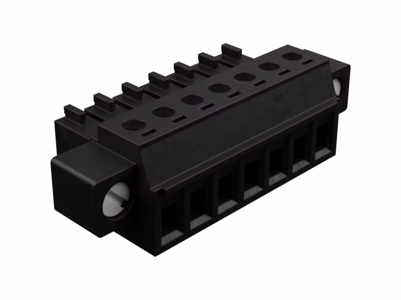 3.81mm Pitch Eurostyle Horizontal Plug, with Retention Screws, Gold (Au) Plated, Black, 7 Circuits for sale