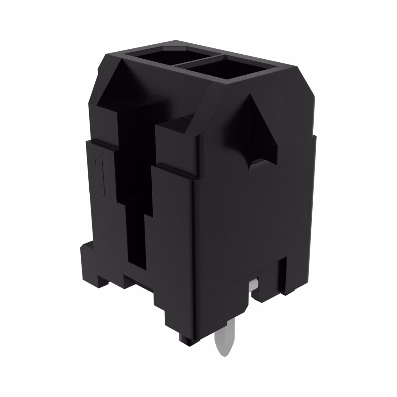 Micro-Fit 3.0 Vertical Header, 3.00mm Pitch, Dual Row, 4 Circuits, with PCB Polarizing Peg, 0.76µm Gold Plating, Glow-Wire Capable, Black