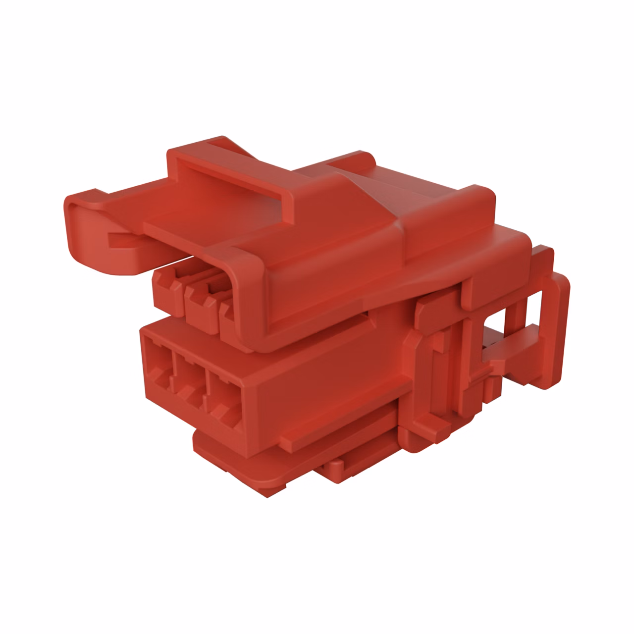 3.96mm Pitch Swing TPA Hermaphroditic Housing with Integrated TPA, 6 Circuits, Dual Row, Red for sale