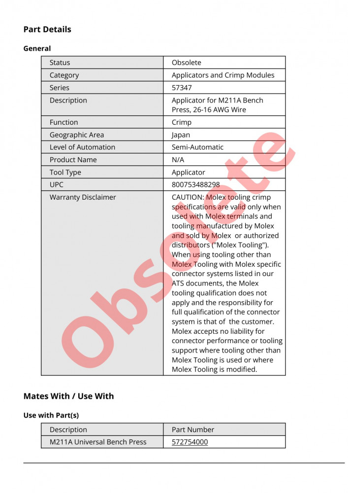 MOLEX 573473000 documentation page 2
